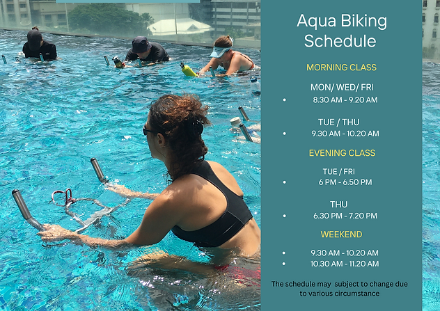 Find a class to suit you | Class schedule | Aquabiking Bangkok | 2022